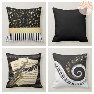 Musical Pillow Case|music Instrument Pillow Cover|musical Note Cushion ...
