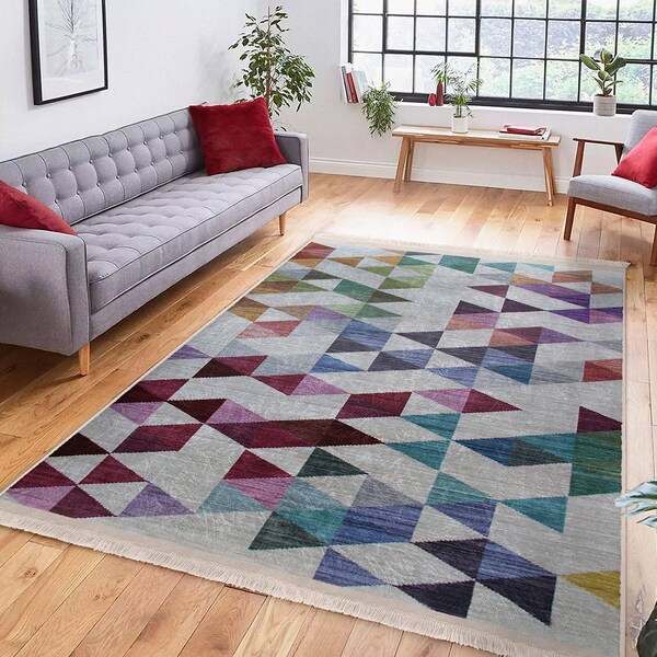 Geometric Rug - Etsy