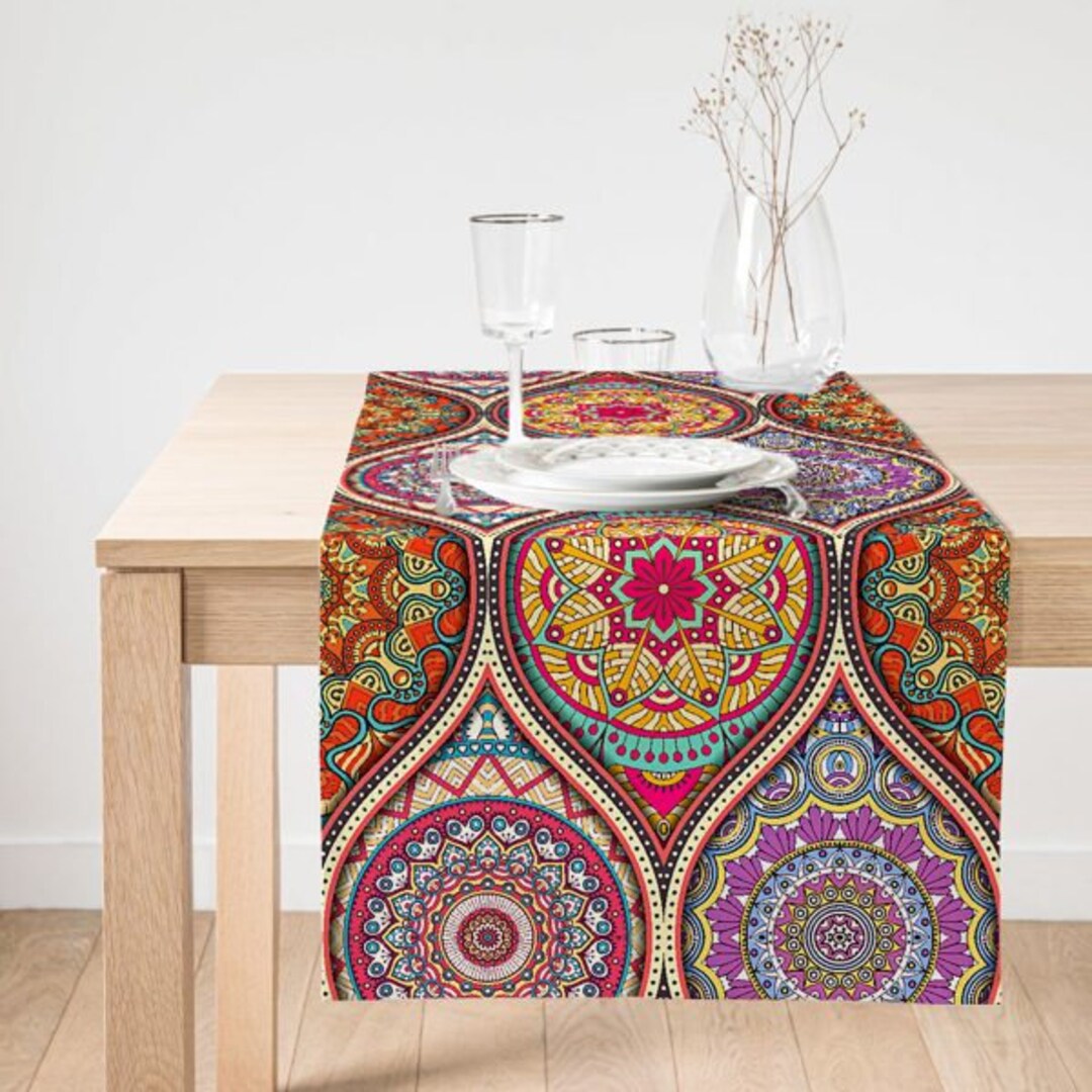 Abstract Geometric Table Runner|decorative Table Runner|ethnic Pattern ...