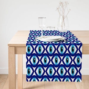 Evil Eye Table Runner|good Luck Table Runner|symmetrical Pattern All ...