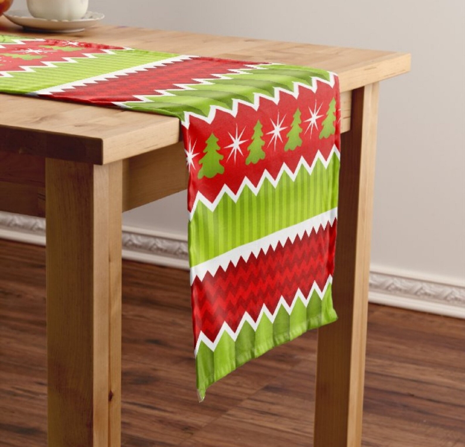 Christmas Table Runnerswinter Trend Table Runnerred Green - Etsy