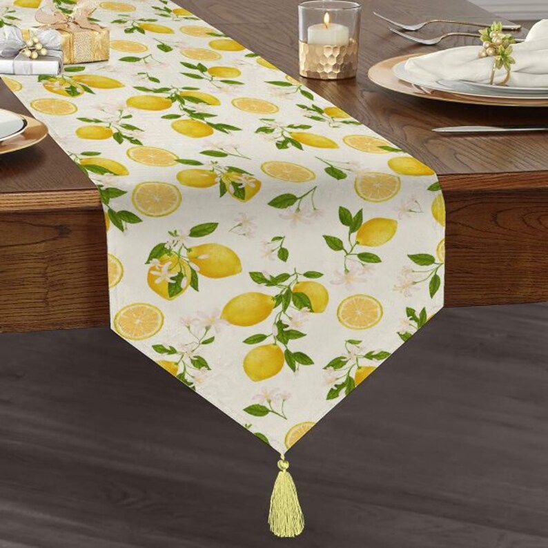 Lemon Table Runnerhigh Quality Triangle Lemon Dining Table | Etsy