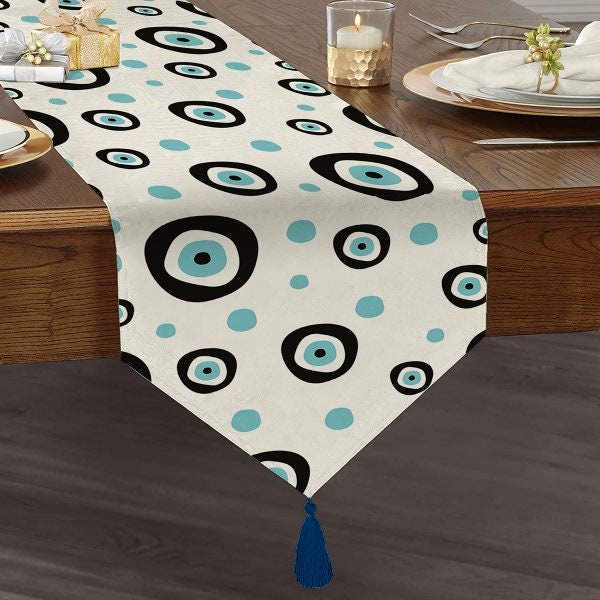 Evil Eye Table Runner|high Quality Triangle Dining Table Runner|good ...