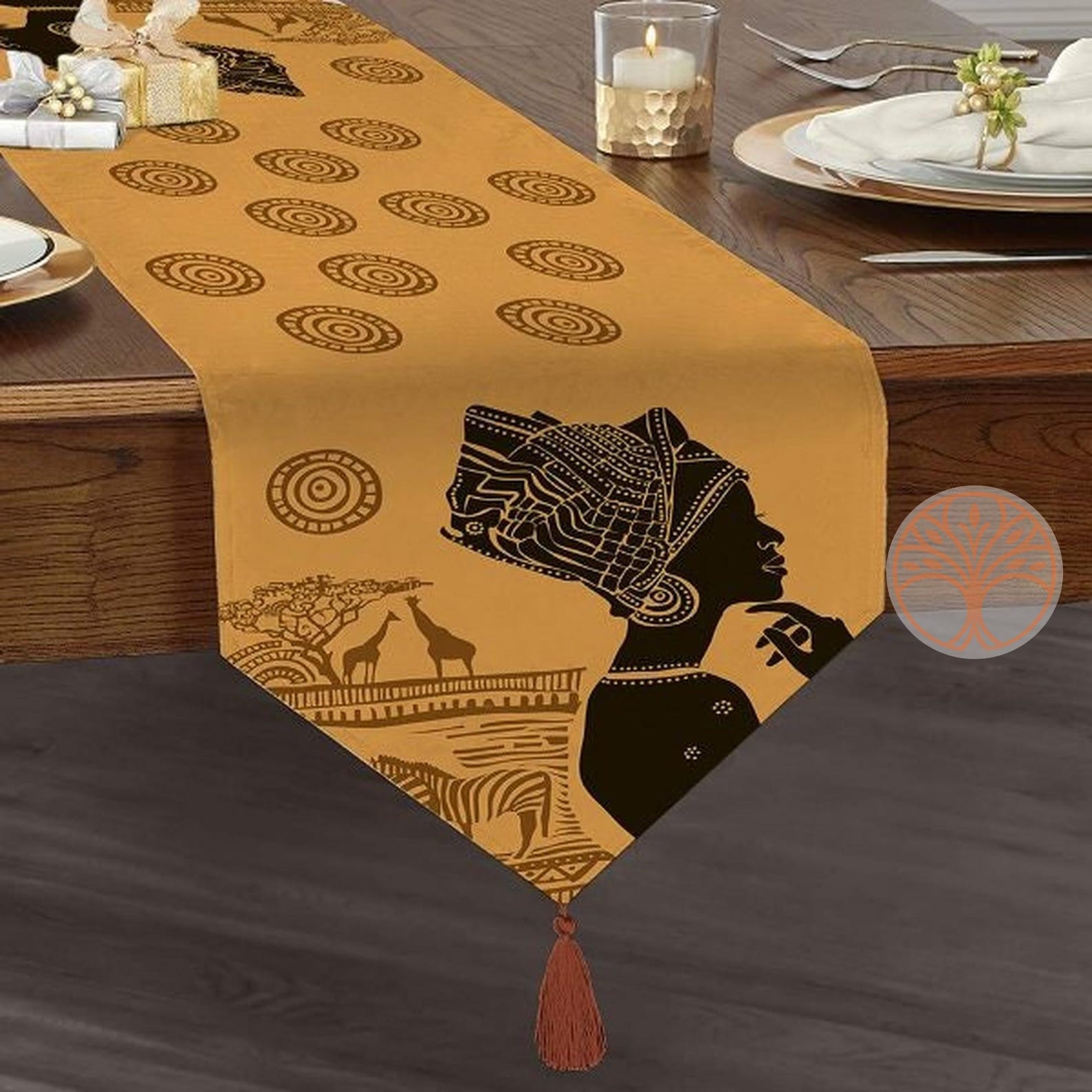 African Girl Table Runner|high Quality Triangle Ethnic Authentic Table ...