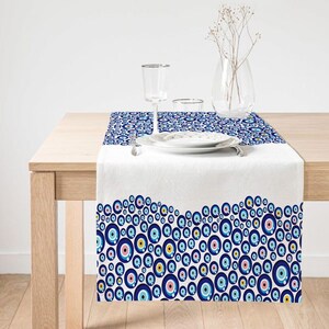Evil Eye Table Runner|good Luck Table Runner|symmetrical Pattern All ...