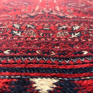 Afghan Pattern Rug|classic Red Afghan Carpet|machine-washable Ethnic ...