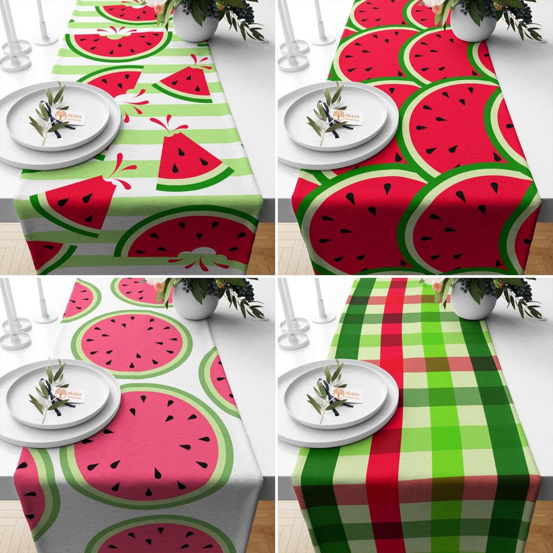 Watermelon Table Runner|fruit Print Tablecloth|decorative Tabletop ...