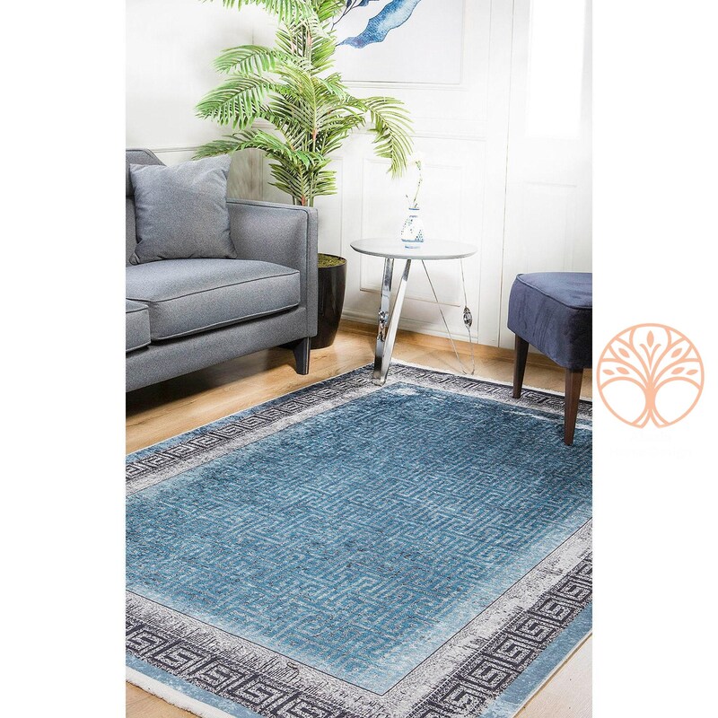 Blue Greek Key - Etsy