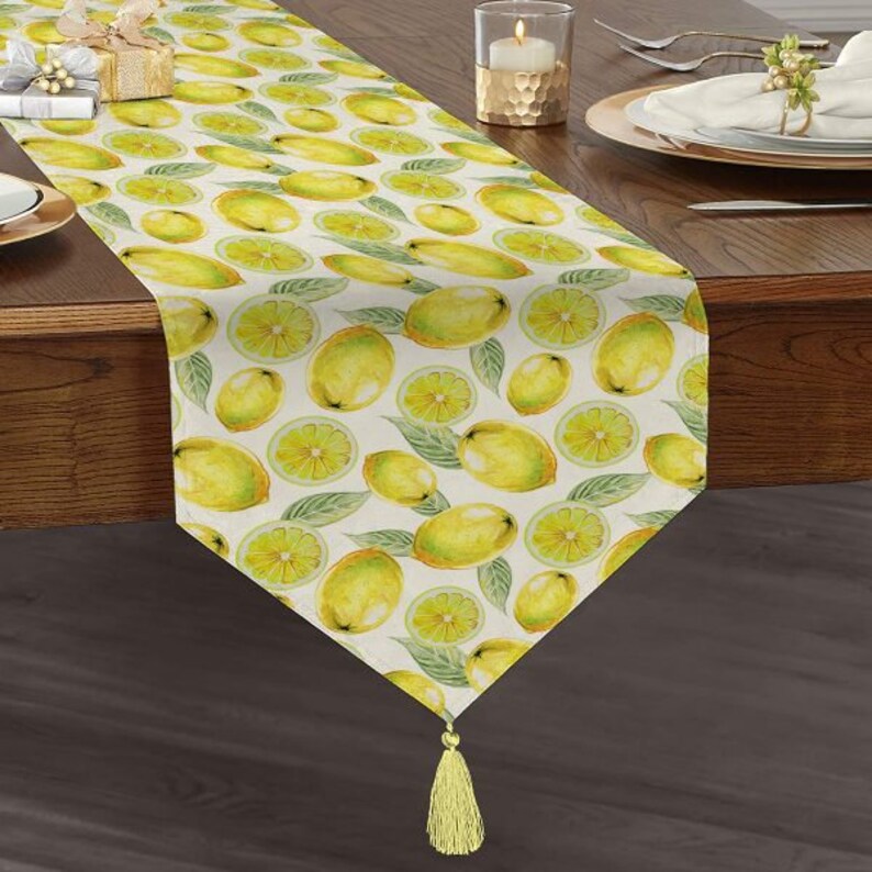 Lemon Table Runnerhigh Quality Triangle Lemon Dining Table | Etsy