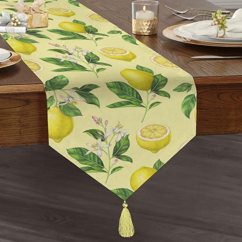 Lemon Table Runner|high Quality Triangle Lemon Dining Table Runner|cut ...