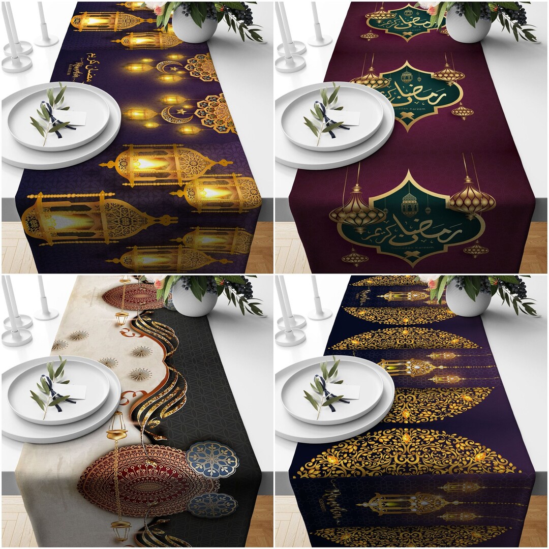 Ramadan Table Runner|religious Tablecloth|gift for Muslims|eid Mubarak ...