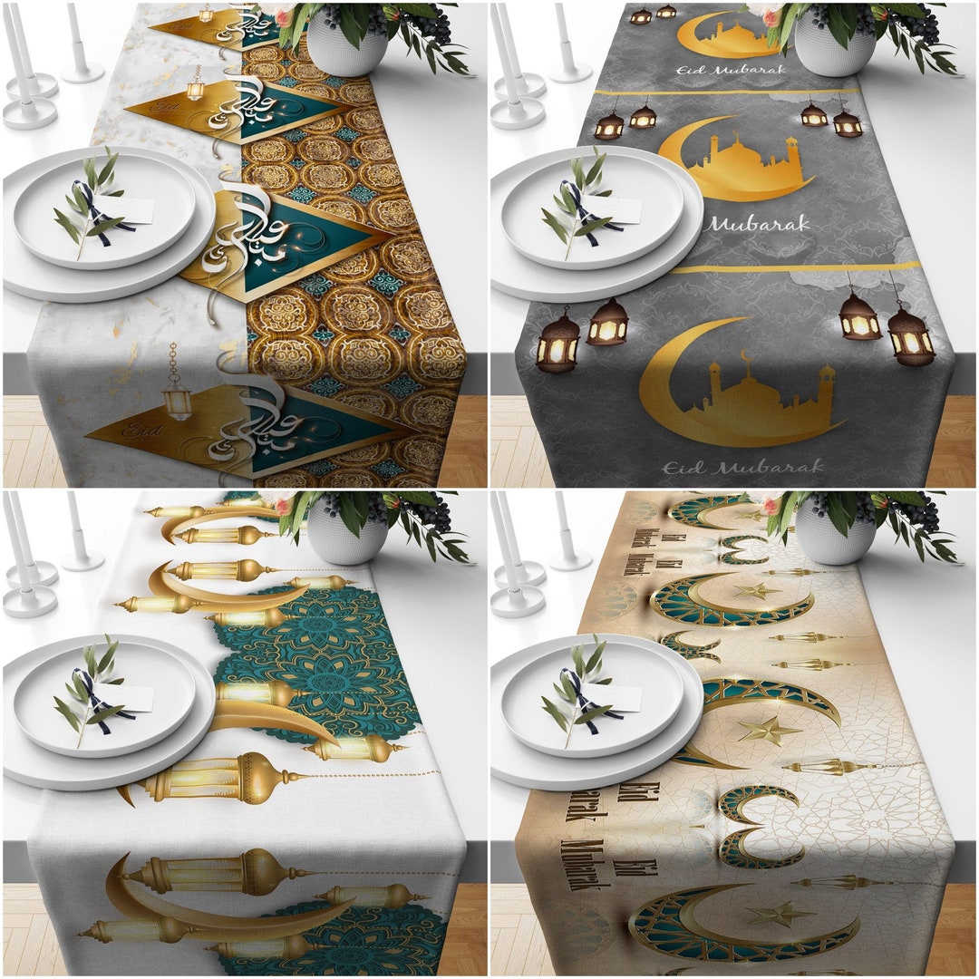 Eid Table Runner|ramadan Tablecloth|religious Table Centerpiece|eid ...