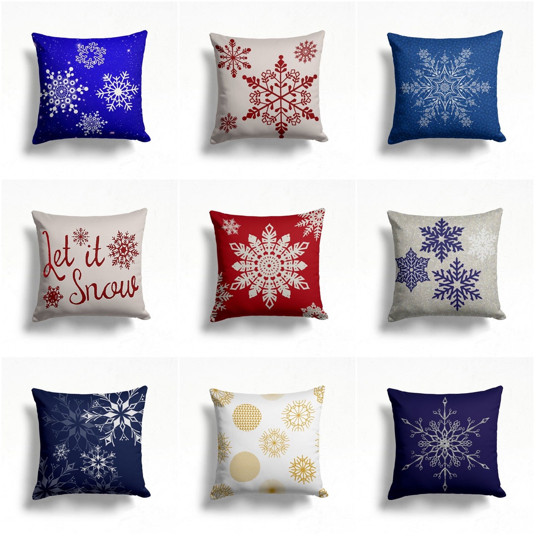 Snowflake Pillow Cover|christmas Home Decor|decorative Winter Pillow ...