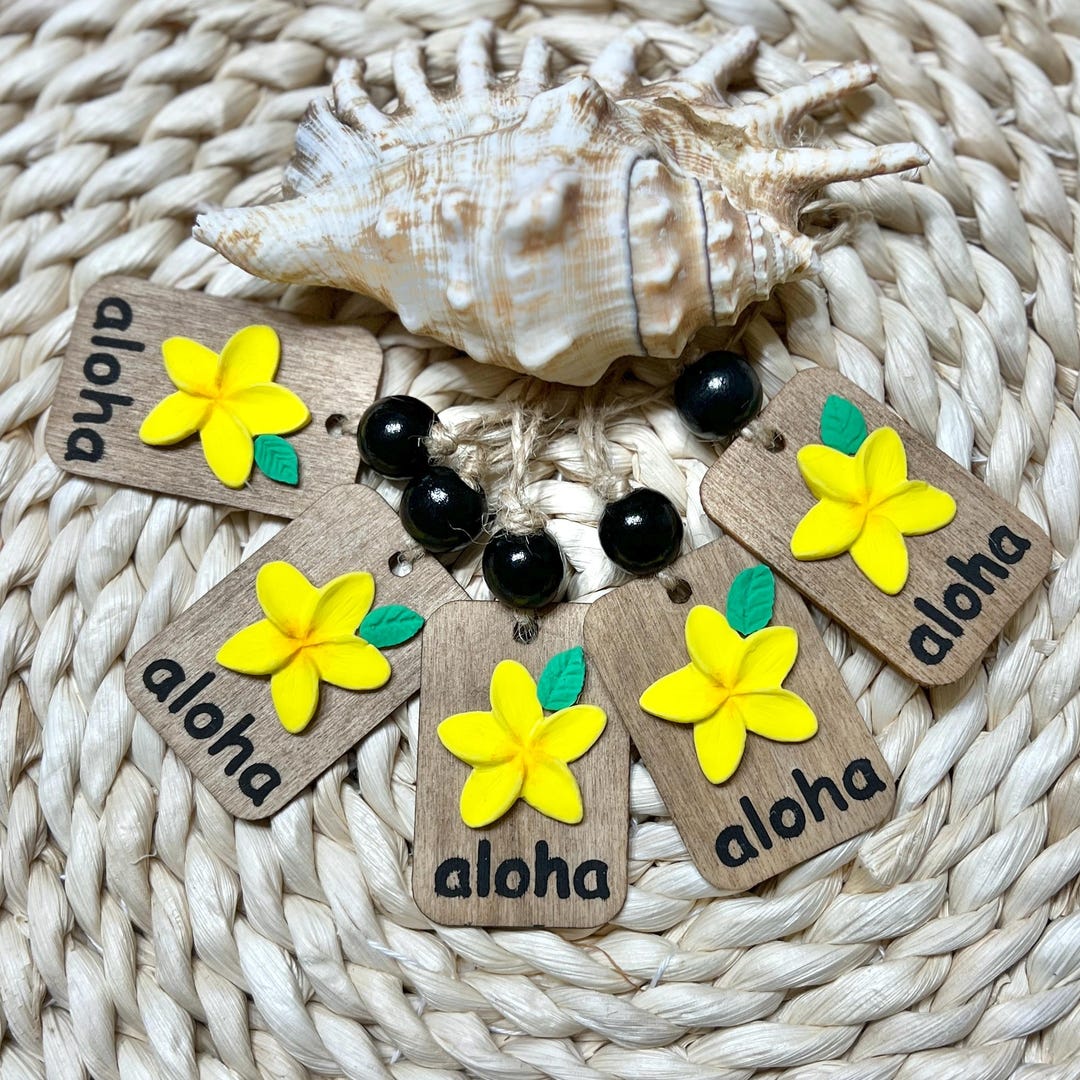 Aloha Wooden Tags (set of 5) - Etsy