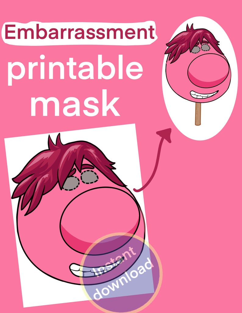 Embarrassment Mask Instant Download Printable for Halloween MHP Oogie ...