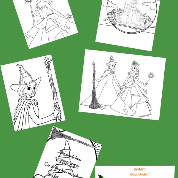 Elphaba Coloring Page - Etsy