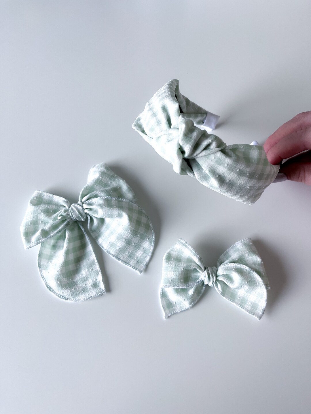 Sage Swiss Dot Checker - Etsy