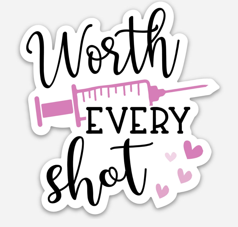 IVF STICKER | INFERTILITY | Worth the Shot - Etsy