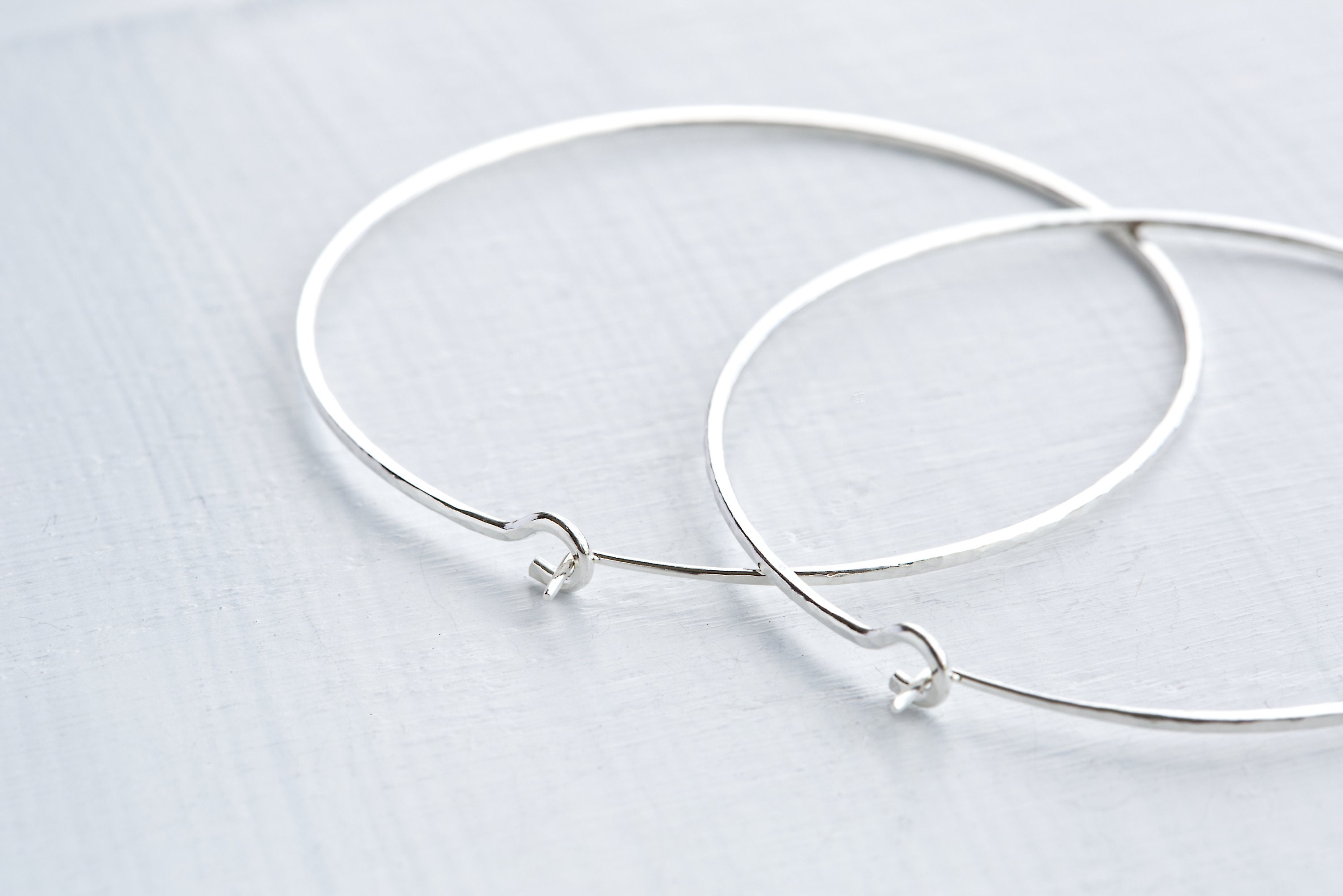 Handmade 925 Sterling Silver Large Hoop Earrings | Etsy