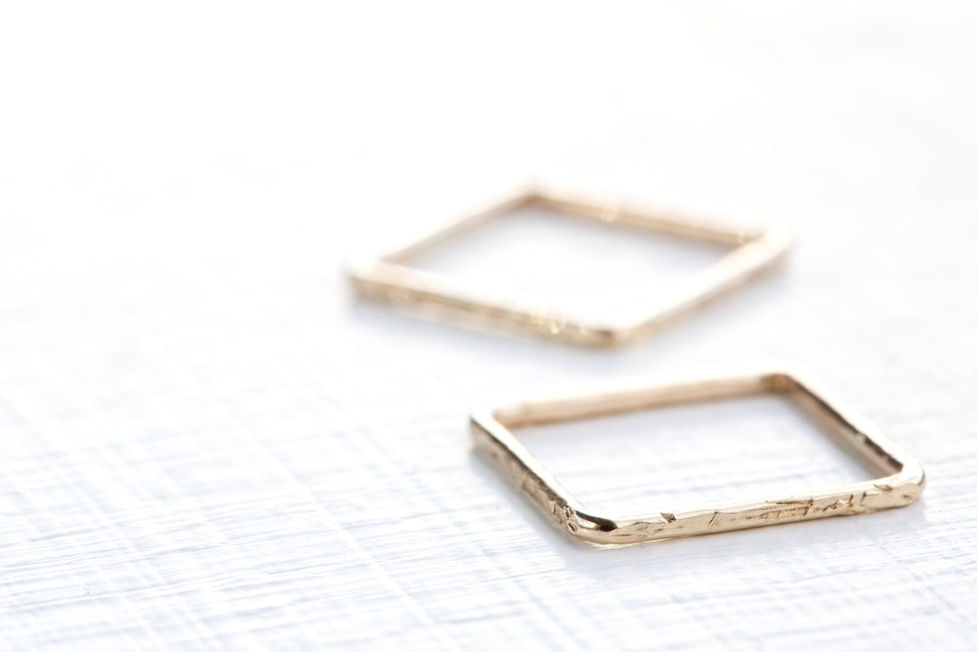 Handmade 14K Gold Filled Stackable Square Ring - Etsy