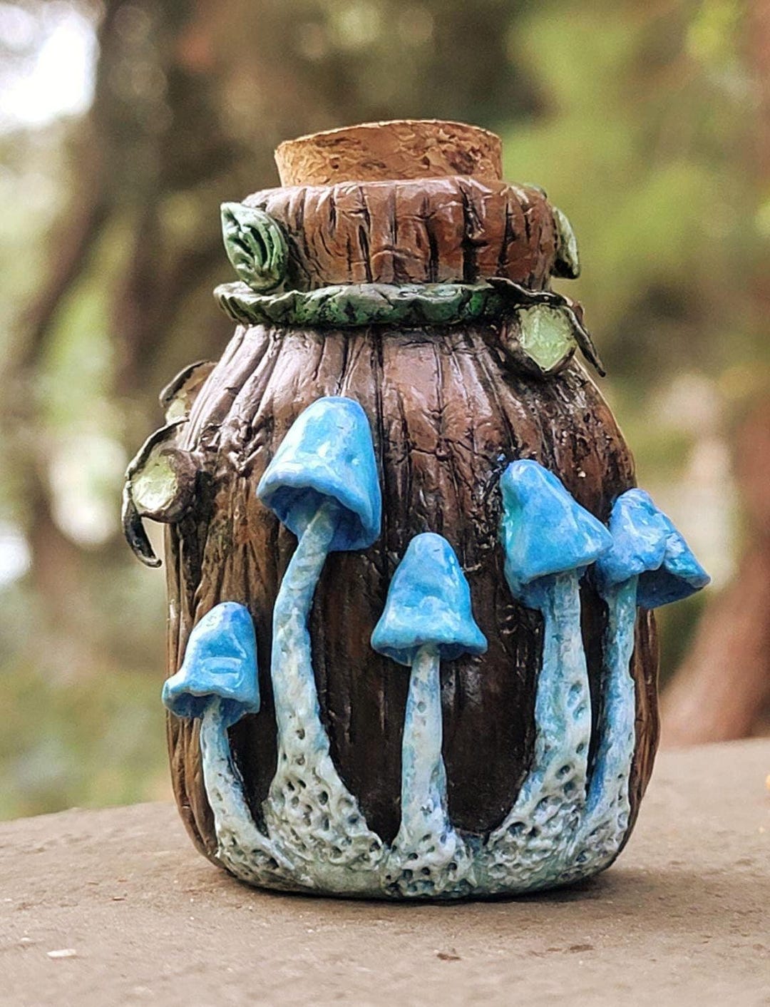 Handmade Enchanted Firefly and Magick Mushroom Jar | Glass & Clay With ...
