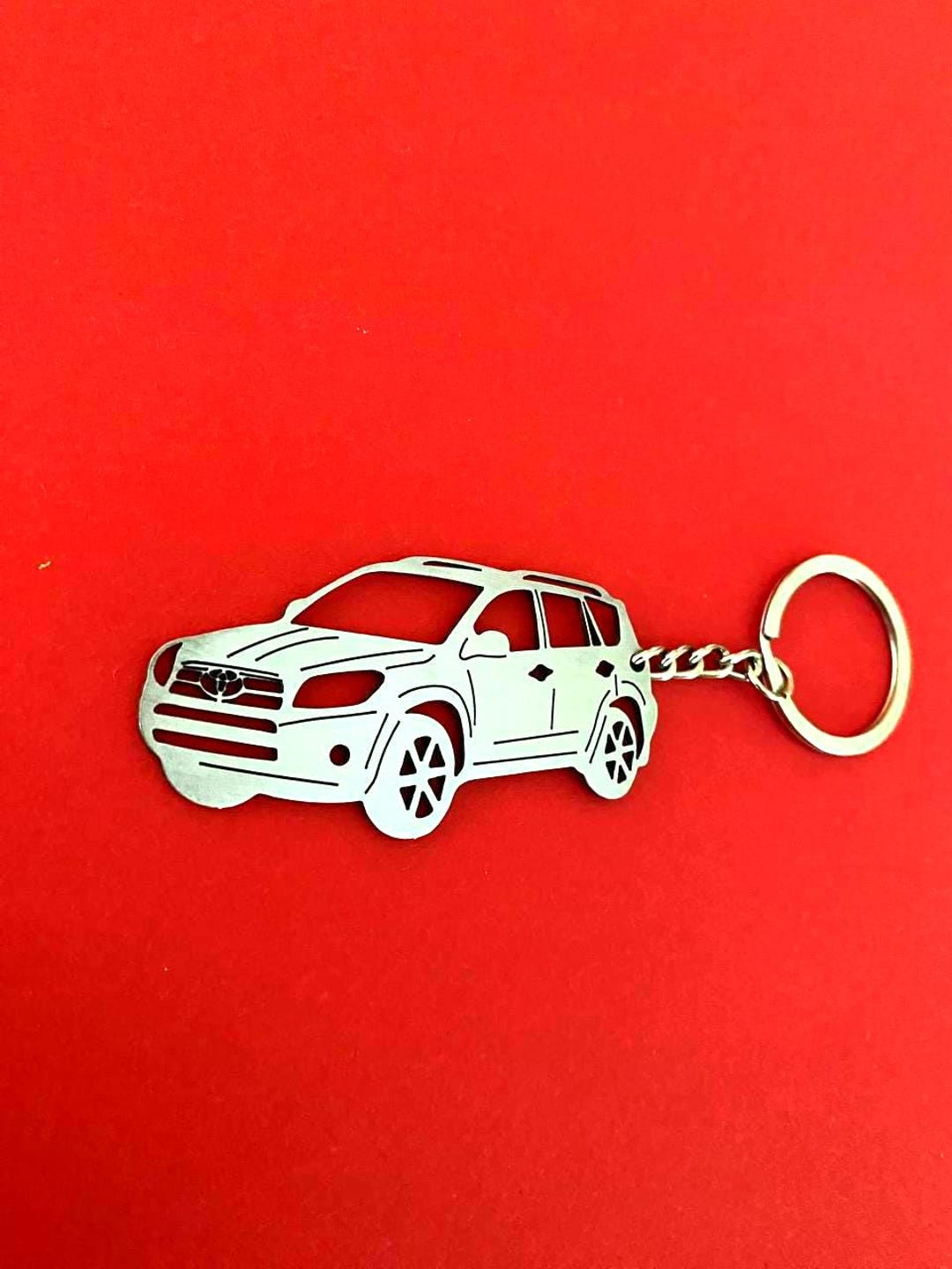 Custom Car Keychain RAV 4 2006-2008, Exclusive Stainless Steel Keychain ...