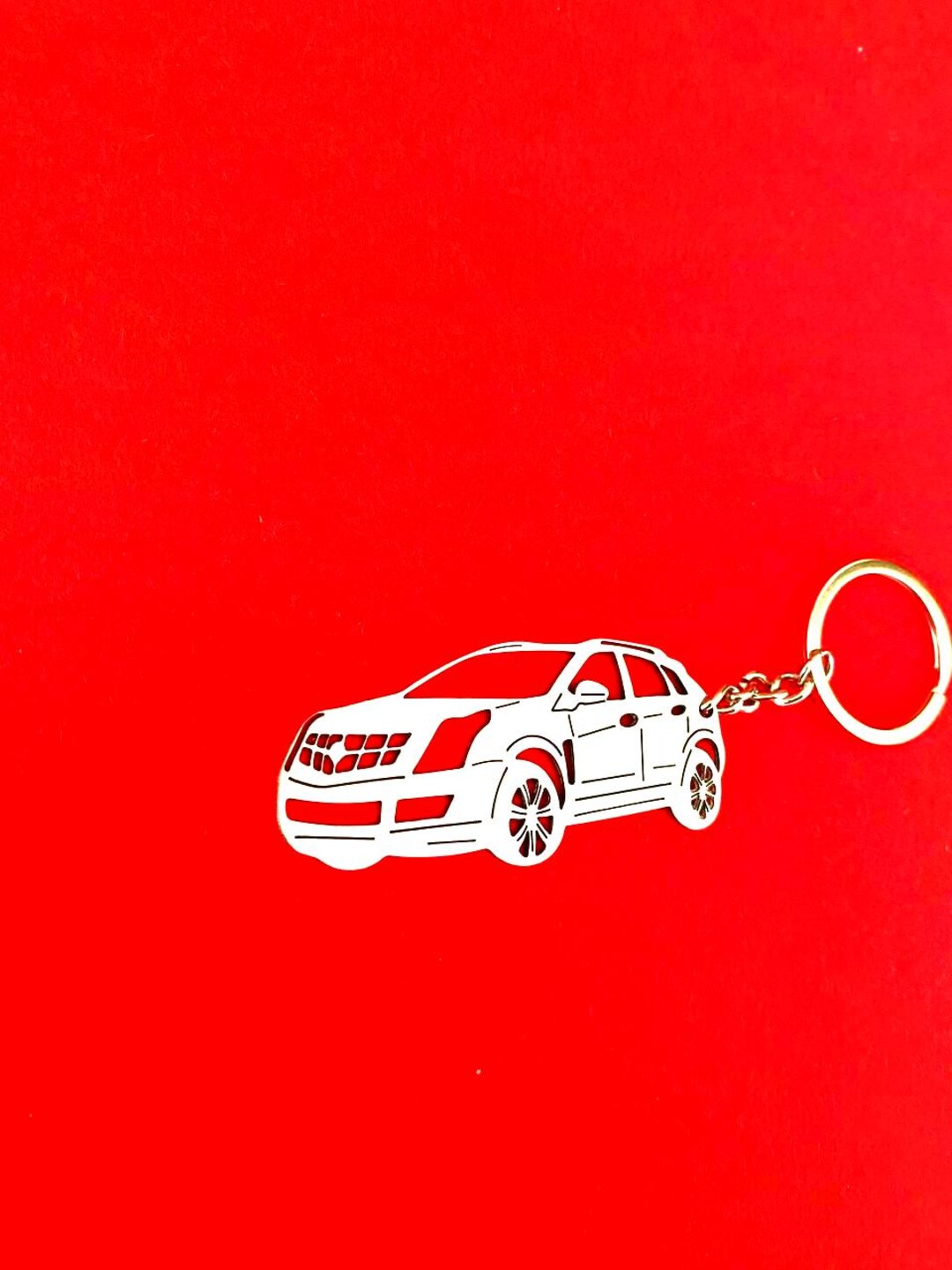 Custom Car Keychain SRX, Exclusive Stainless Steel Keychain Key Ring ...