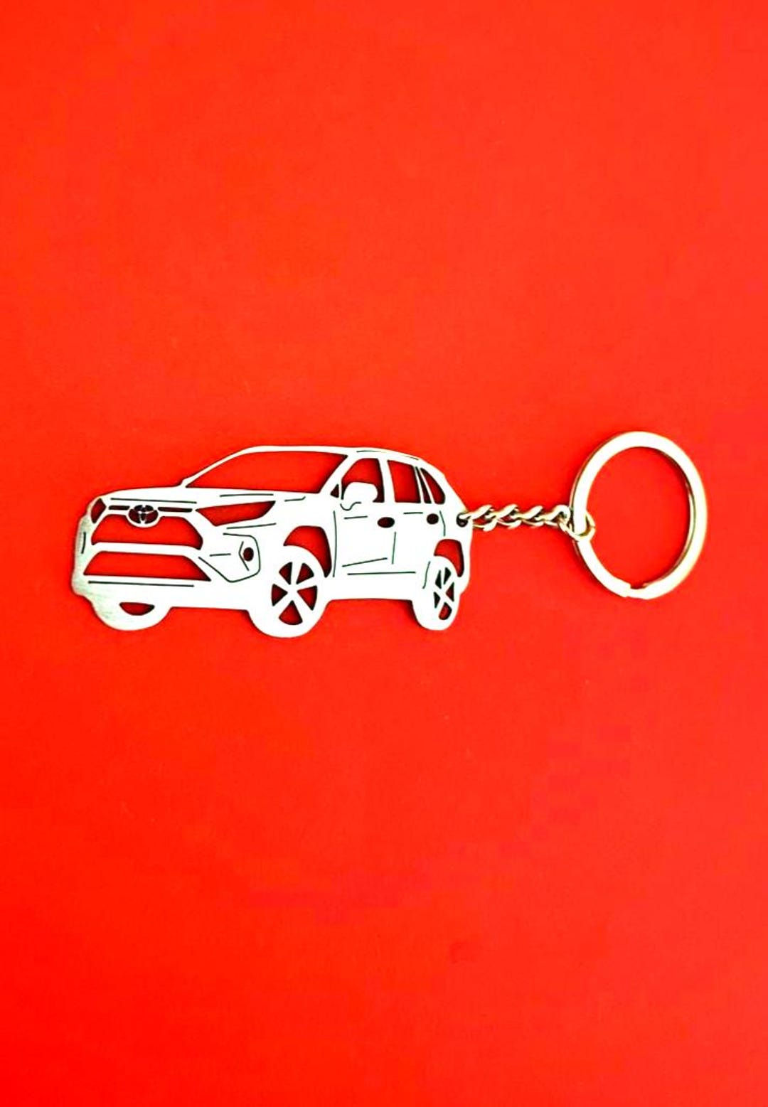 Custom Car Keychain Rav 4 2019, Exclusive Stainless Steel Keychain Key ...