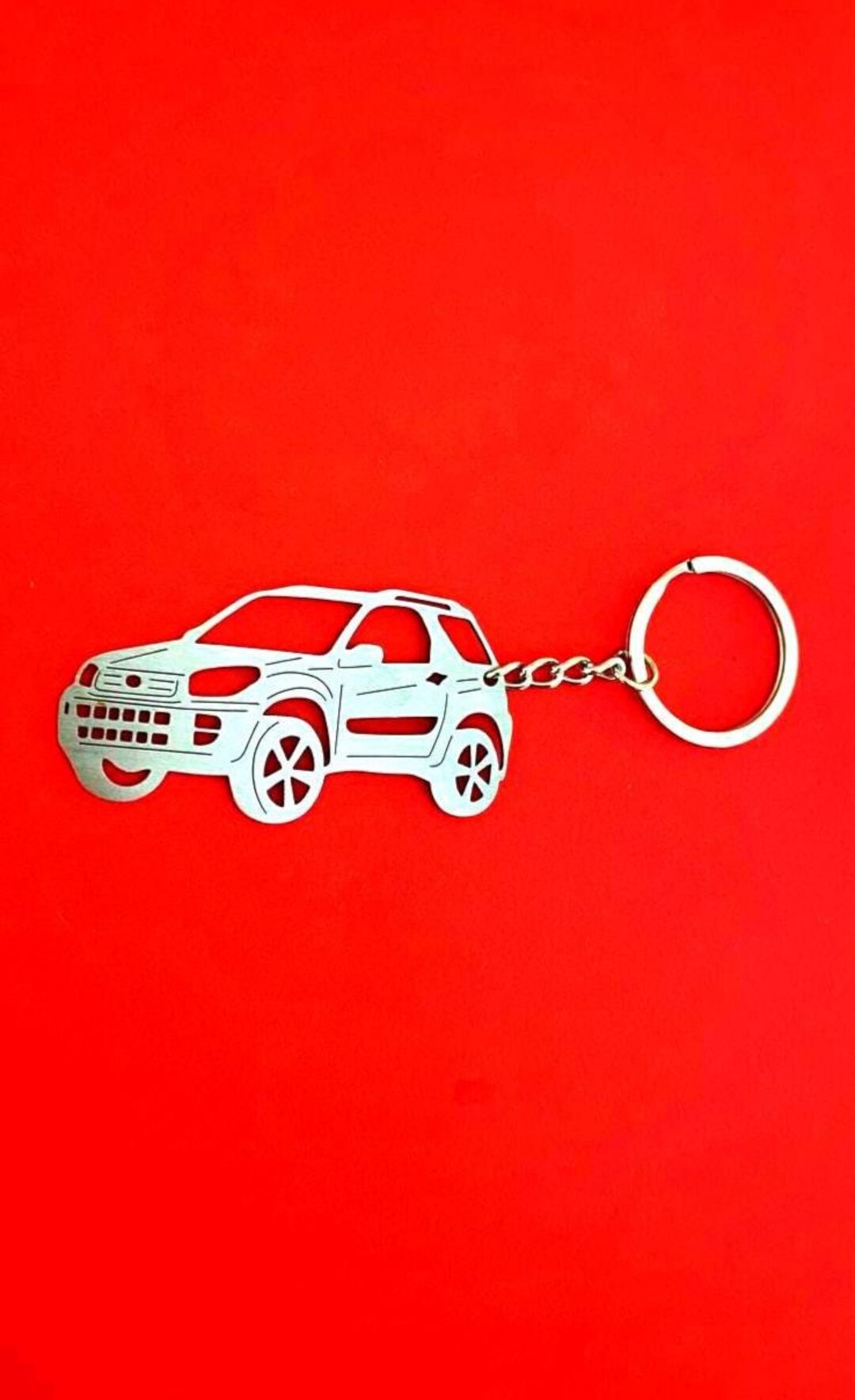 Custom Car Keychain RAV 4 2002, Exclusive Stainless Steel Keychain Key ...
