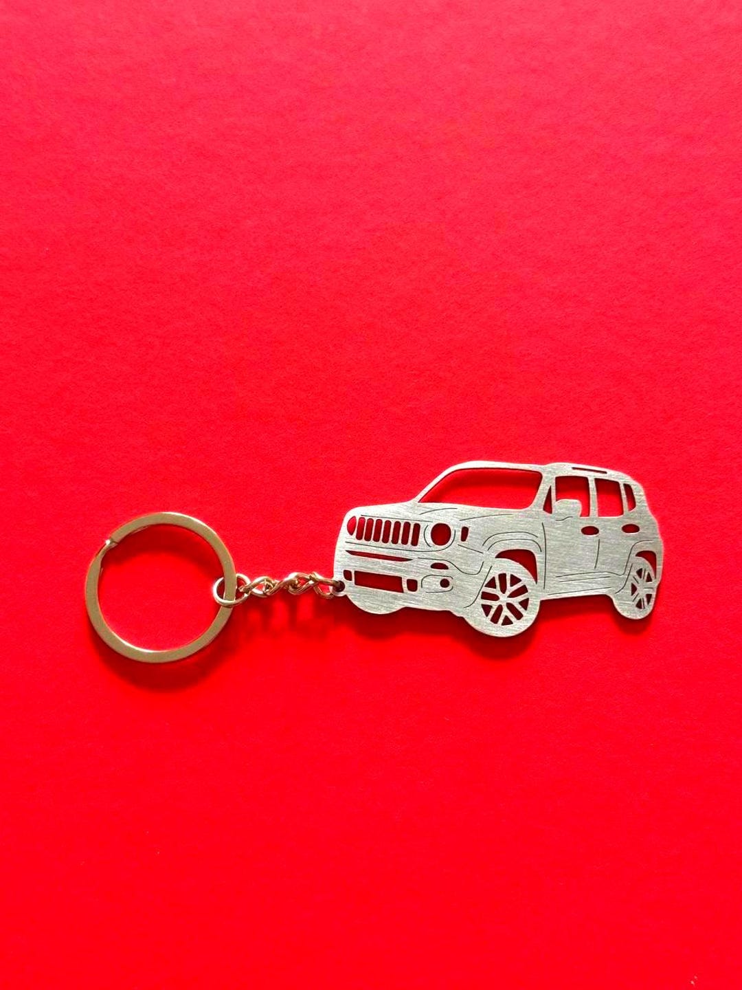 Custom Car Keychain Renegade, Exclusive Stainless Steel Keychain Key ...