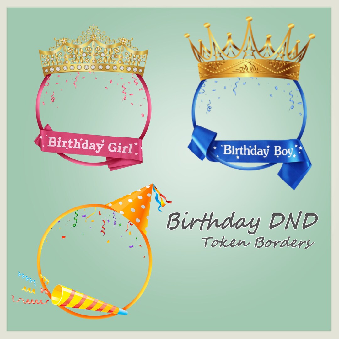 Birthday D&D Token Border/ Digital Token/ Token Frame/ Roll20 - Etsy