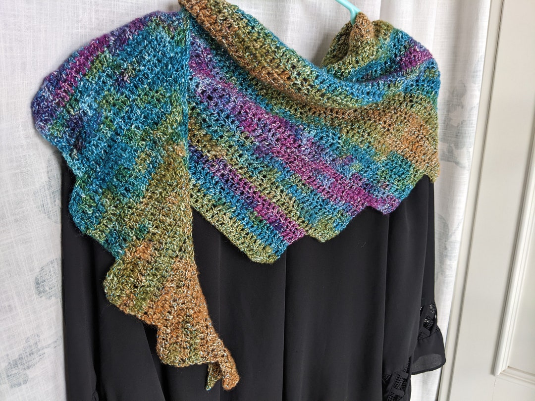 Prism Dragon Tail Crochet Shawl - Etsy