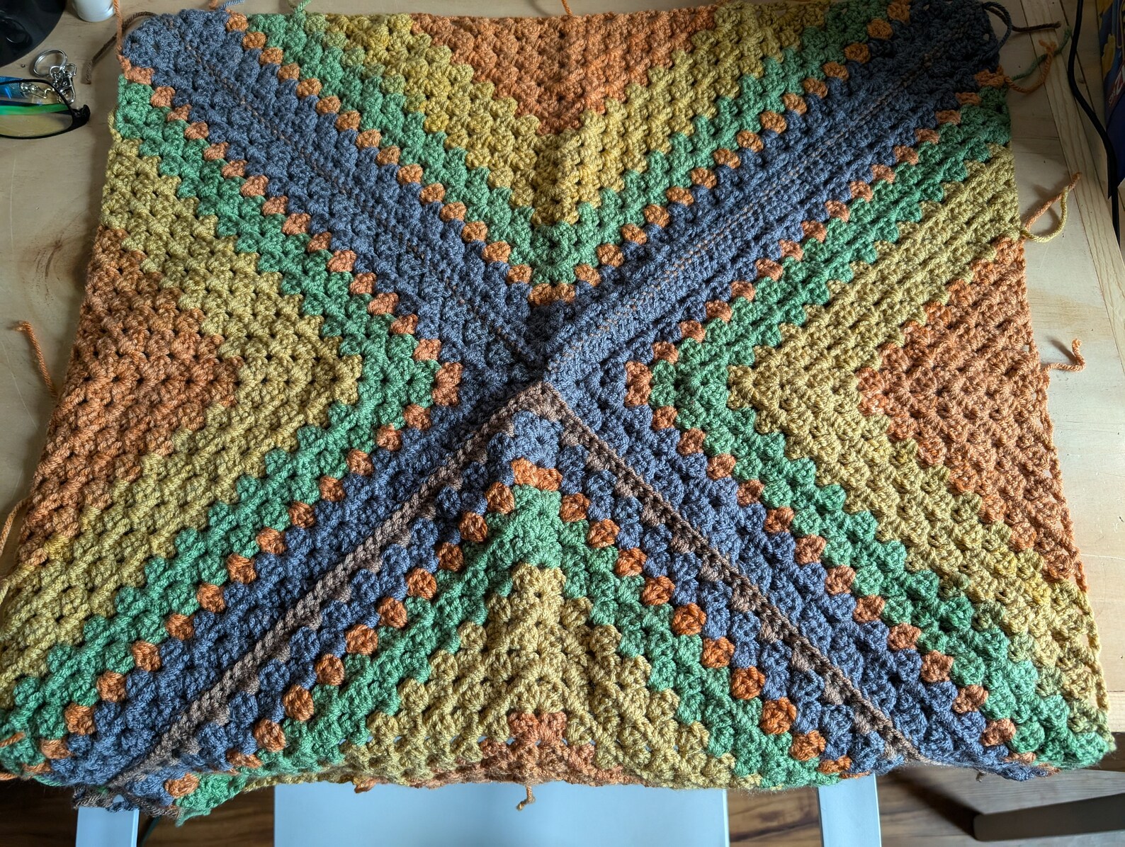 Triangle Granny Stitch Crochet Blanket (PATTERN ONLY) - Etsy