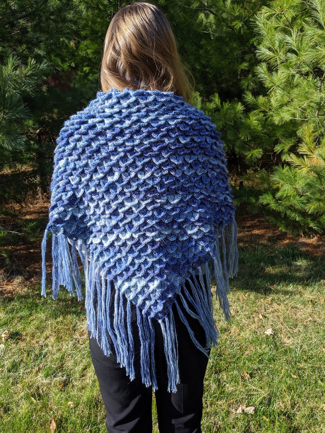 Dragon Scale Crochet Shawl PATTERN ONLY - Etsy