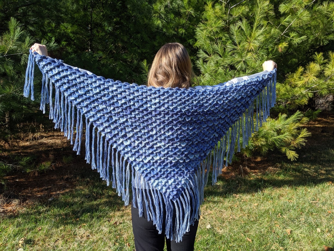 Dragon Scale Crochet Shawl (PATTERN ONLY) - Etsy