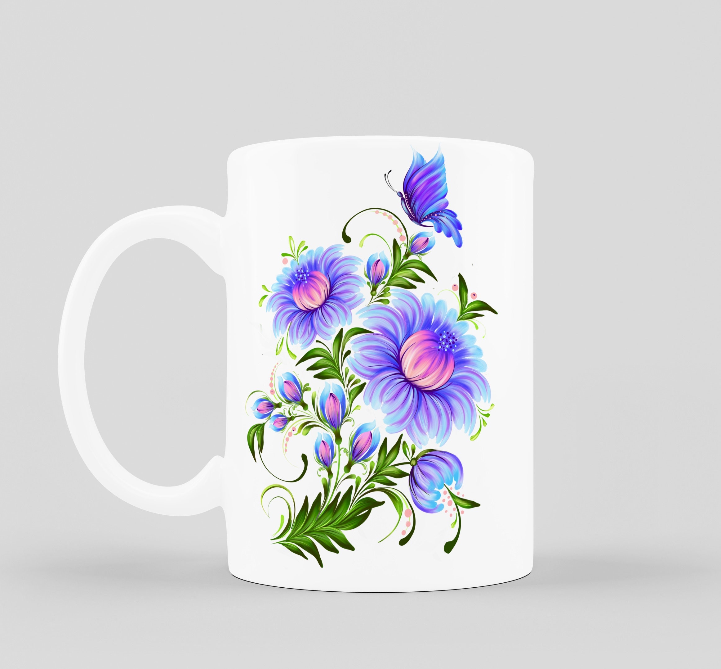 Ukrainian Folk Petrykivka Painting, Decorative Floral Pattern Wall Art ...
