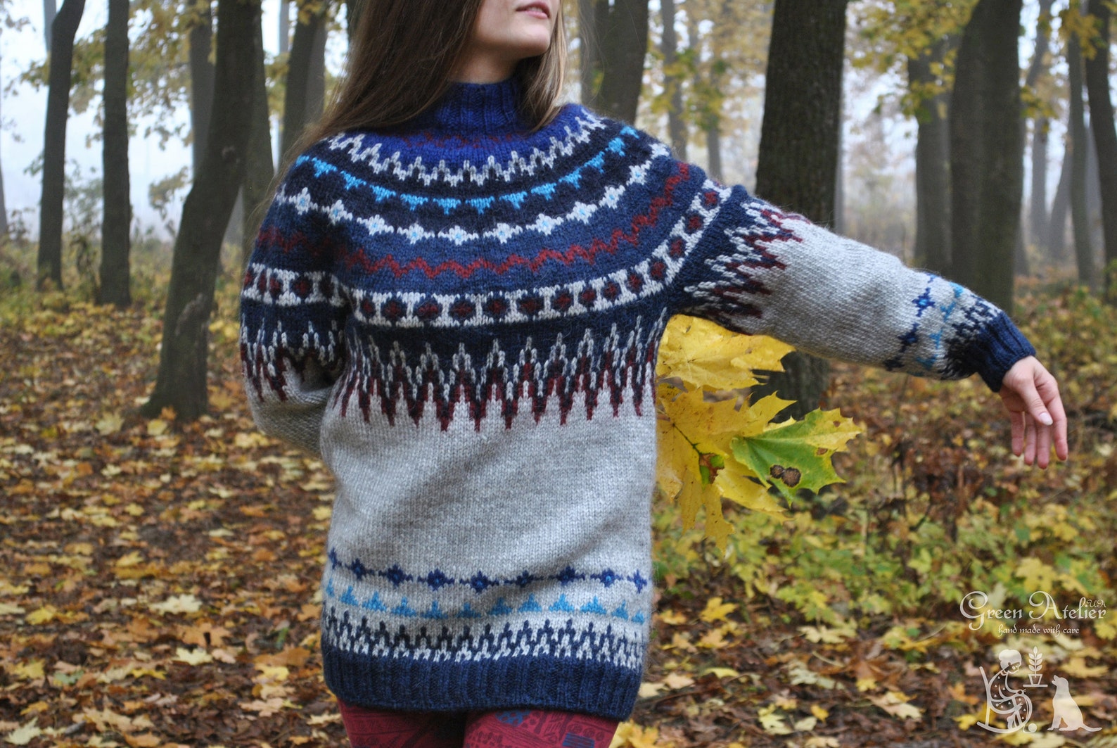 Norwegian Sweater Hand Knit Icelandic Sweater Scandinavian - Etsy New ...