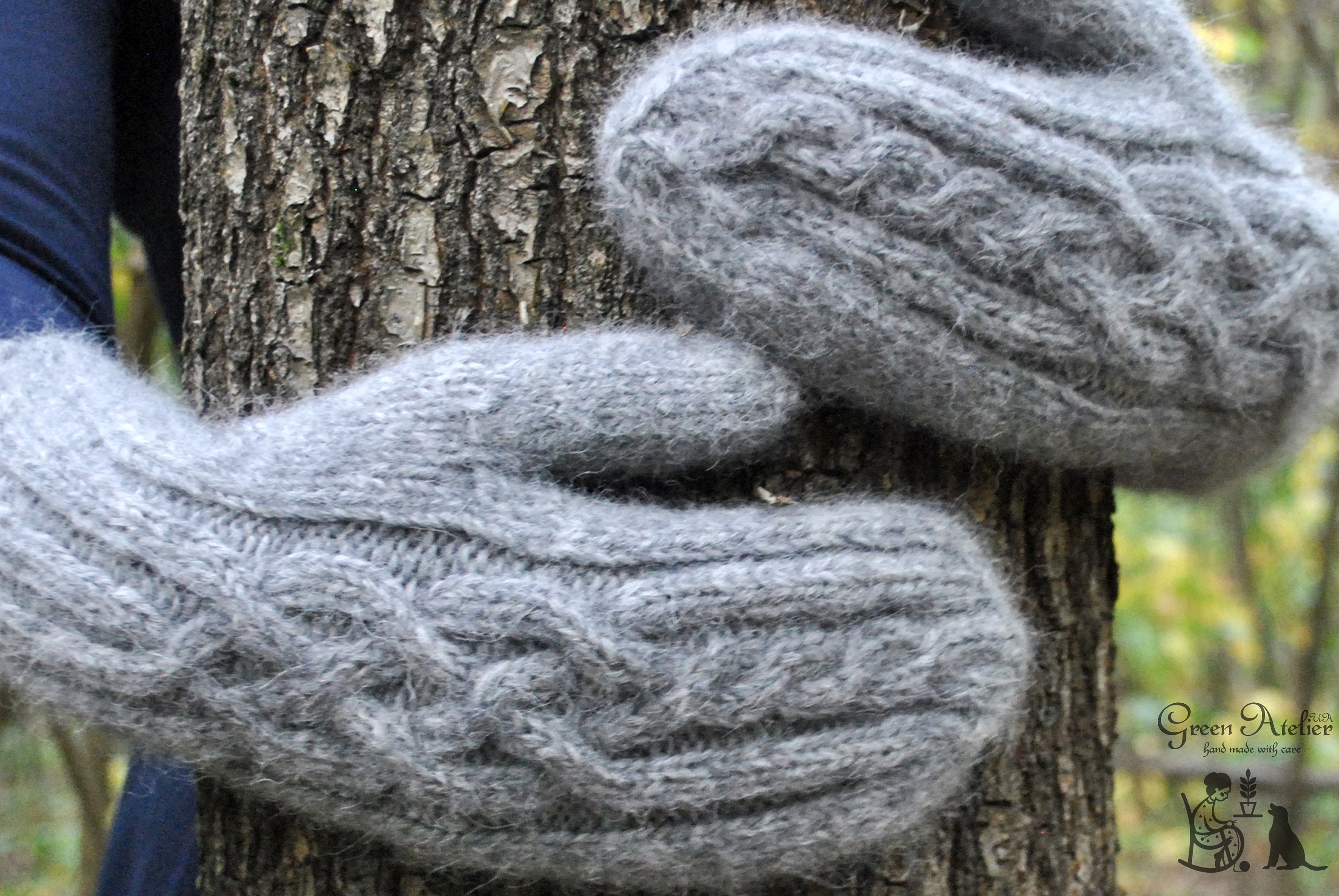 Womens Mittens, Wool Mittens, Alpaca Mittens, Hand Knit Mittens, Grey ...