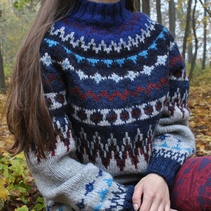 Norwegian Sweater Hand Knit Icelandic Sweater Scandinavian - Etsy New ...