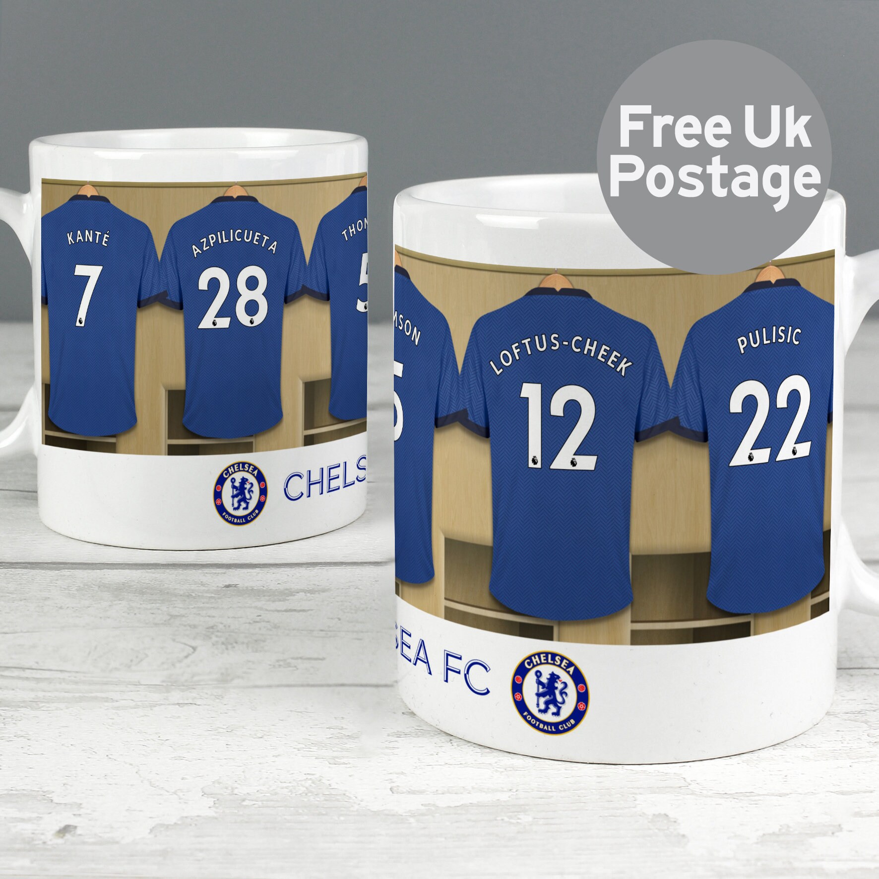 Personalised Chelsea Football Club Mug Add Your Surname and | Etsy