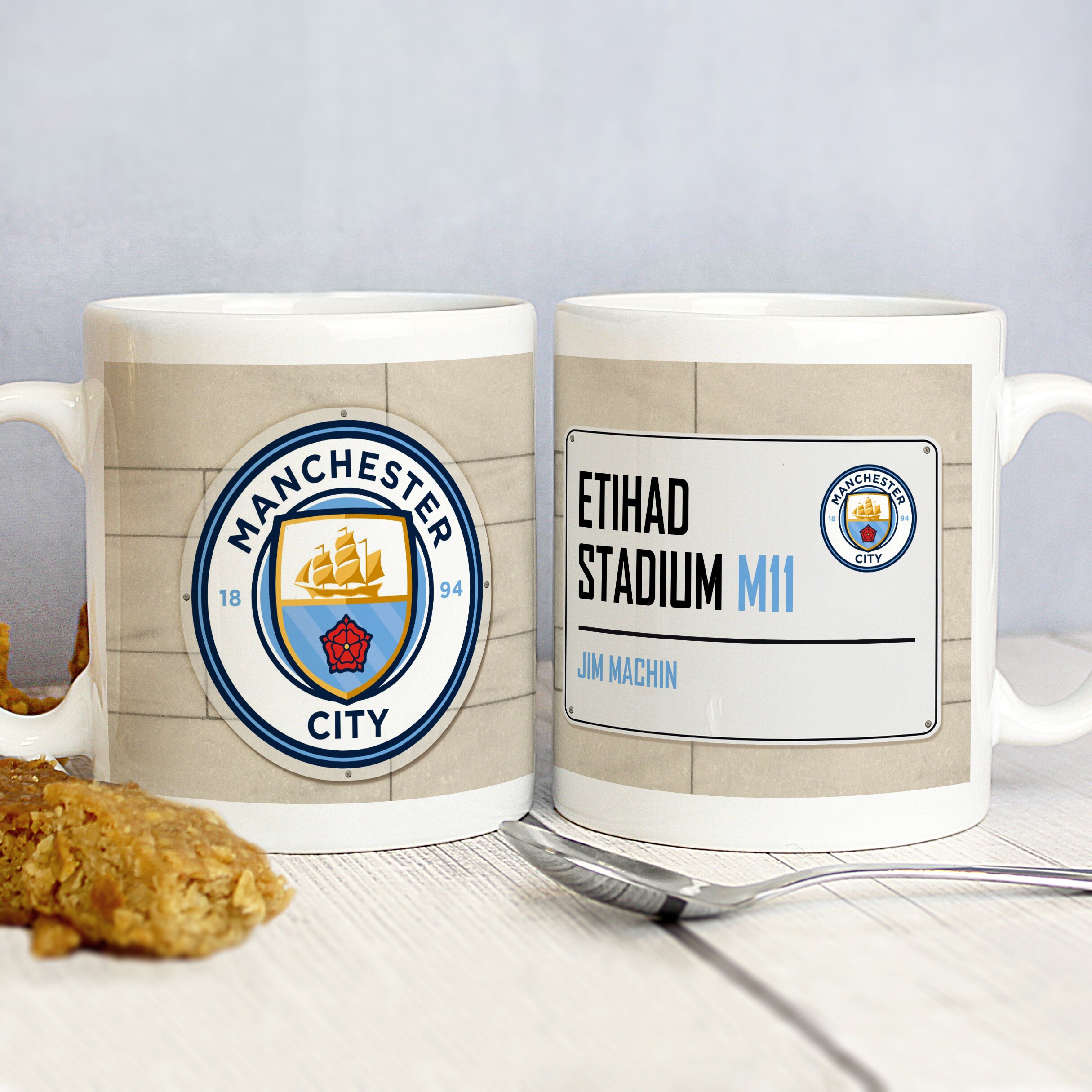 Personalised Manchester City FC Street Sign Mug Add Your - Etsy UK