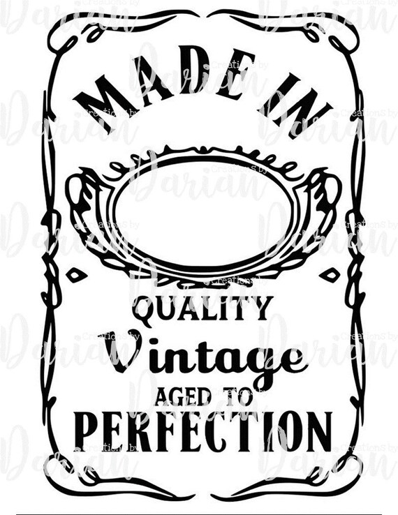 Vintage Age Label PNG SVG | Etsy Canada