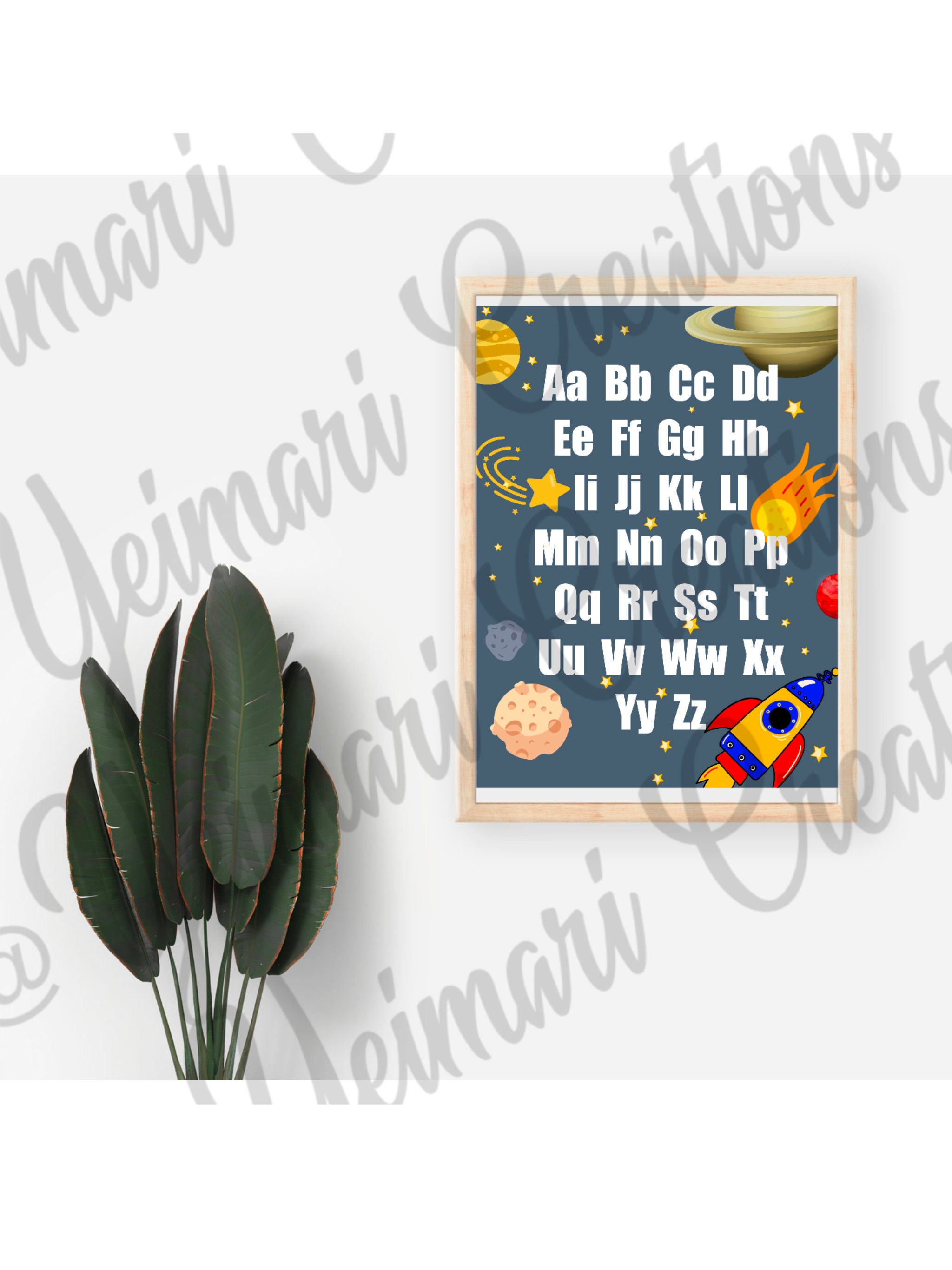 Solar System Print Set , Alphabet Space Bundle Art Prints for Kids - Etsy