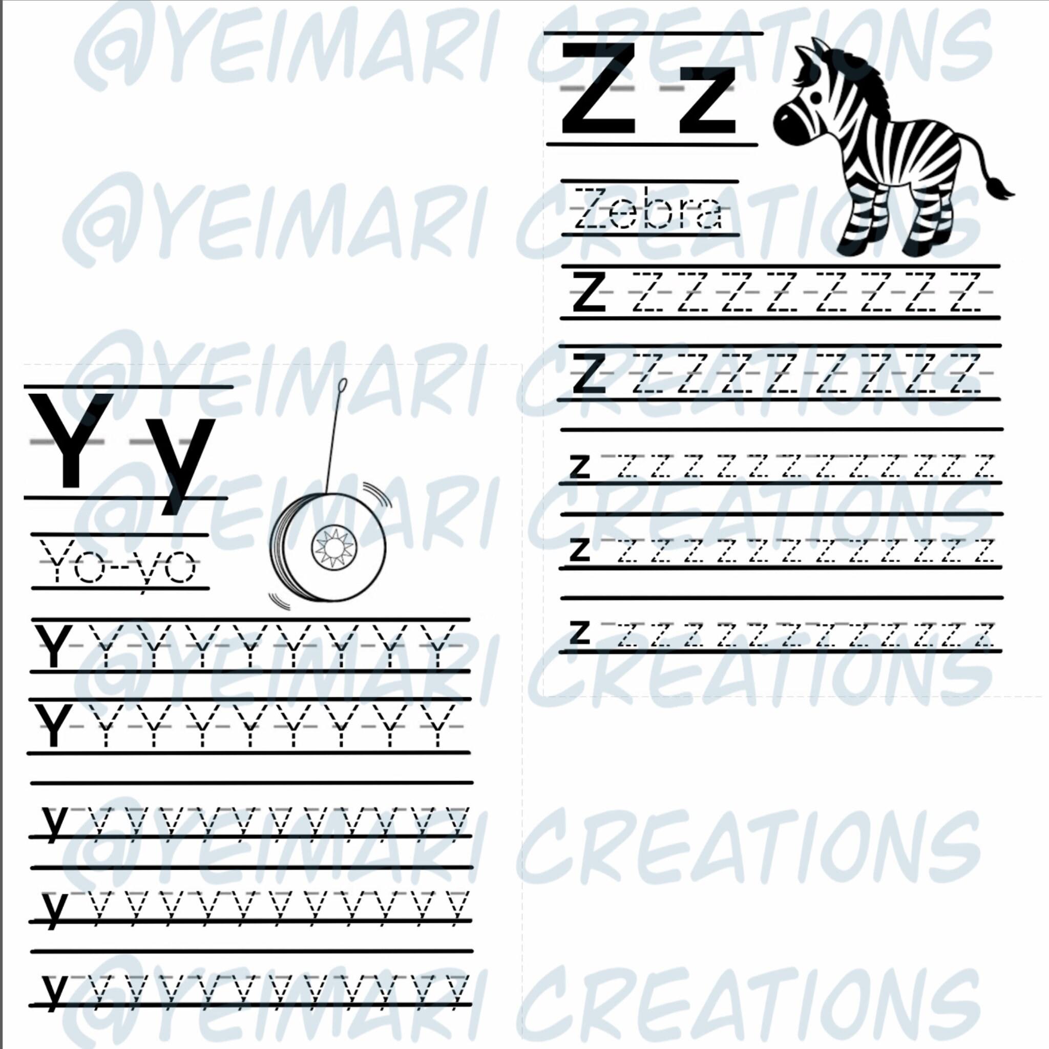 26 Alphabet Tracing PNG Files Uppercase and (Instant Download) - Etsy
