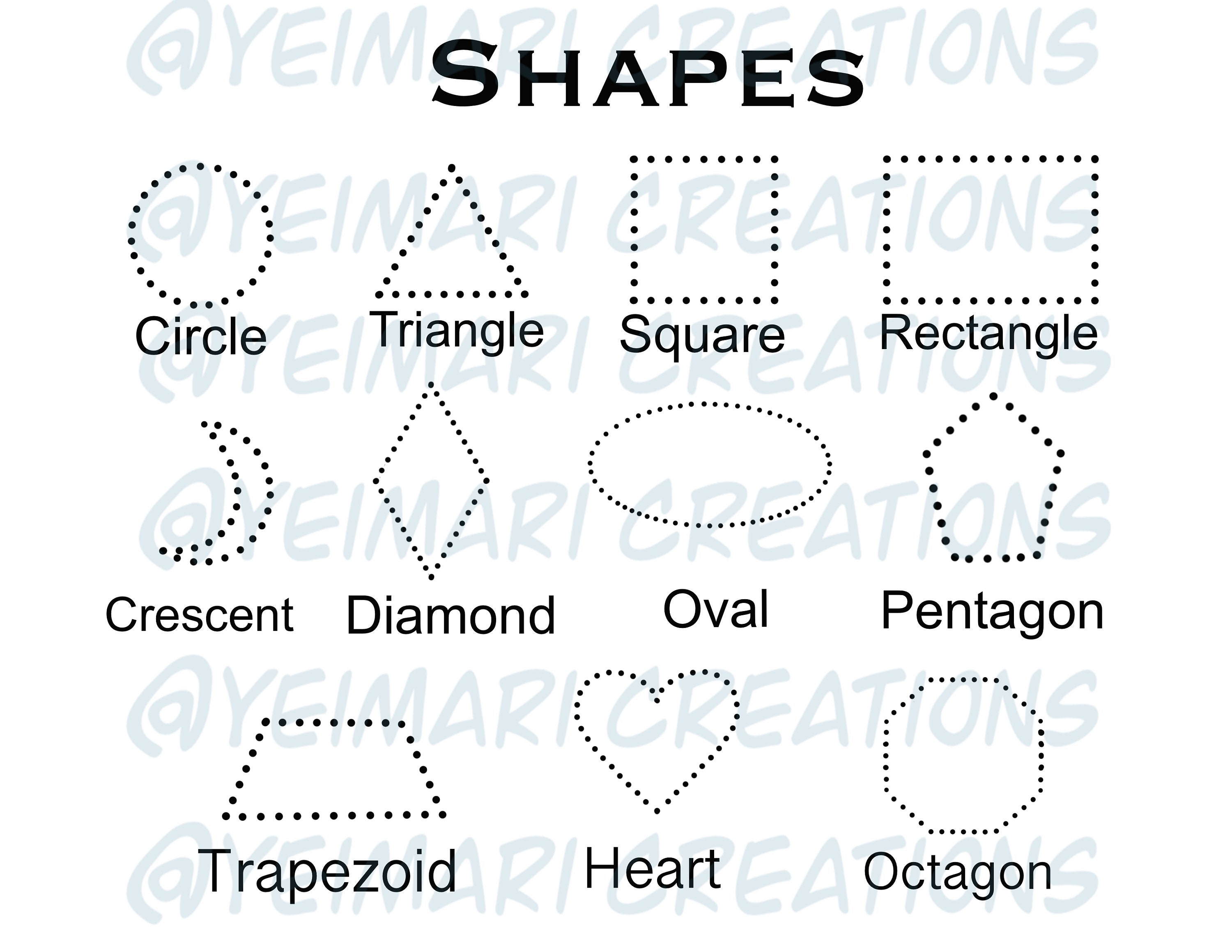 Tracing Board Dotted Line Learning. Tracing ABC Shapes - Etsy