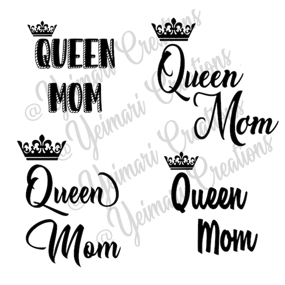 Queen Mom SVG and PNG | Etsy