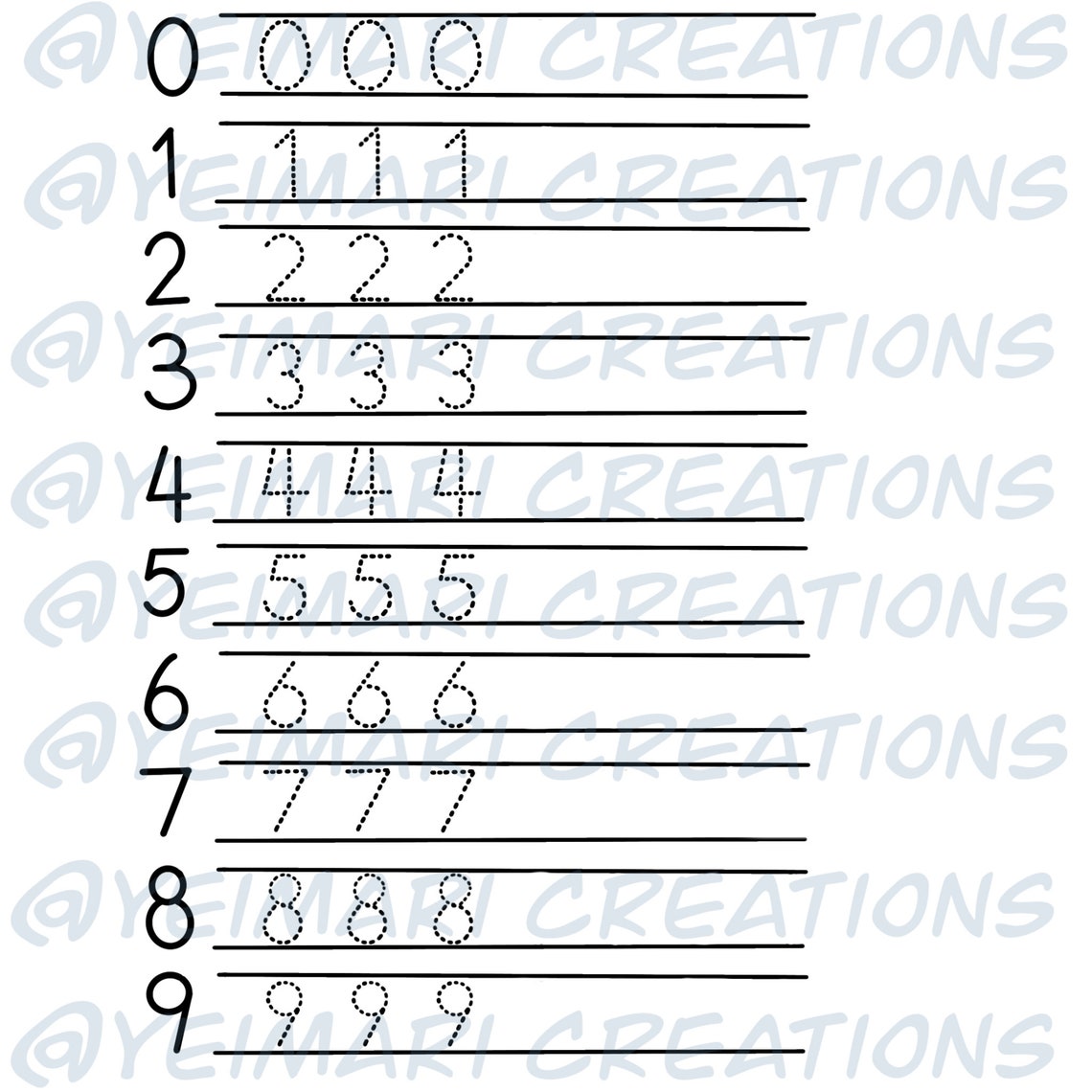 Tracing Board Dotted Line Learning. Tracing ABC Numbers - Etsy UK