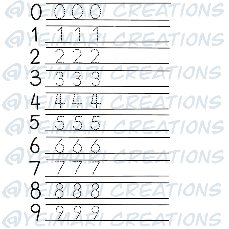 Tracing Board Dotted Line Learning. Tracing ABC Numbers | Etsy