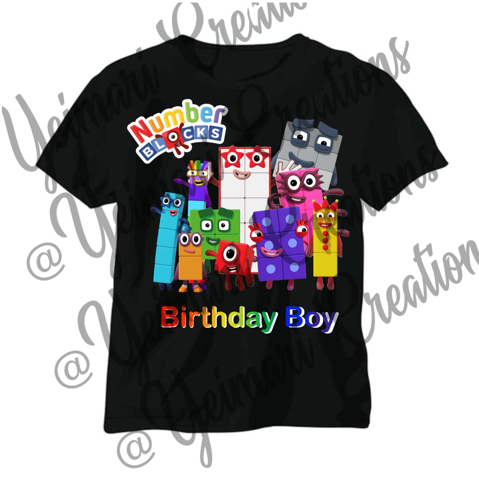 Numberblocks Camiseta de cumpleaños PNG, cumpleañero y cumpleañera ...