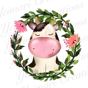 Cute Cow Designs , Cute Cow Png Files - Etsy